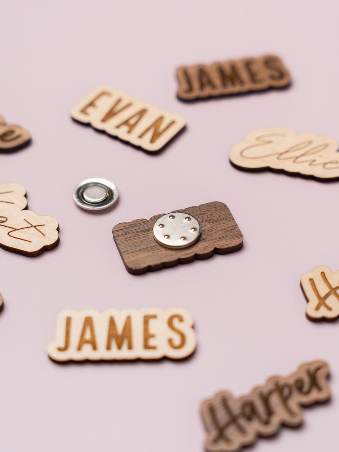 Magnetic Name Badges, Personalized Magnetic Tags, Custom Laser Engraved ...