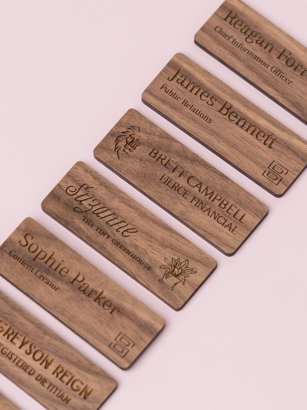 Personalized Magnetic Name Badges Custom Engraved Employee Work Badge ...