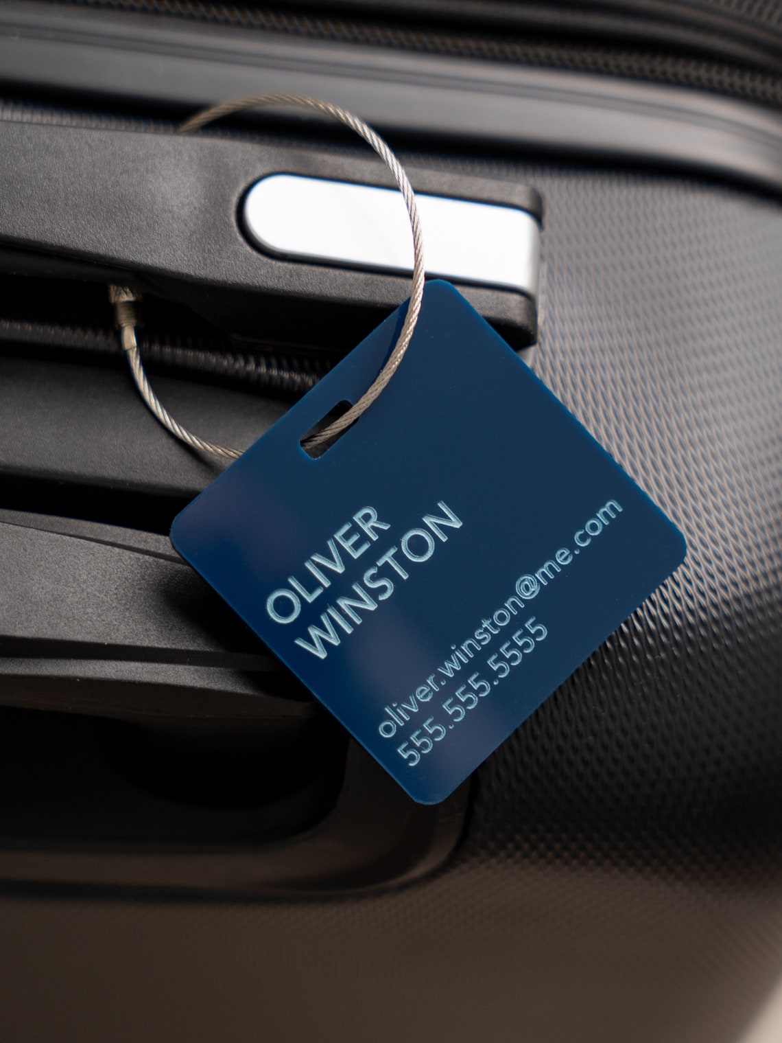 Personalized Luggage Tag Square Luggage Tags Bag Tag Engraved ...