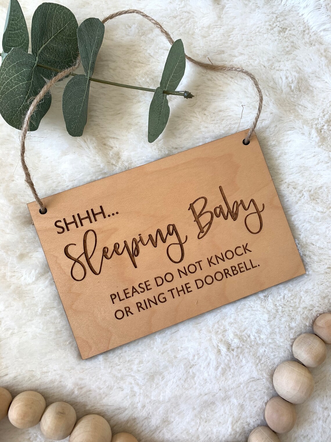 Baby Sleeping Sign Sleeping Baby Door Hanger Baby Door - Etsy