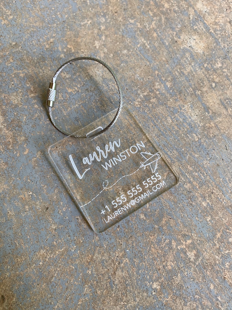 Square Luggage Tag Personalized Luggage Tag Luggage Tags - Etsy