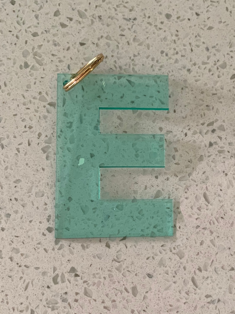 Initial Letter Keychain Acrylic Alphabet Keychain Personalized - Etsy