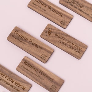 Personalized Magnetic Name Badges Custom Engraved Employee Work Badge ...