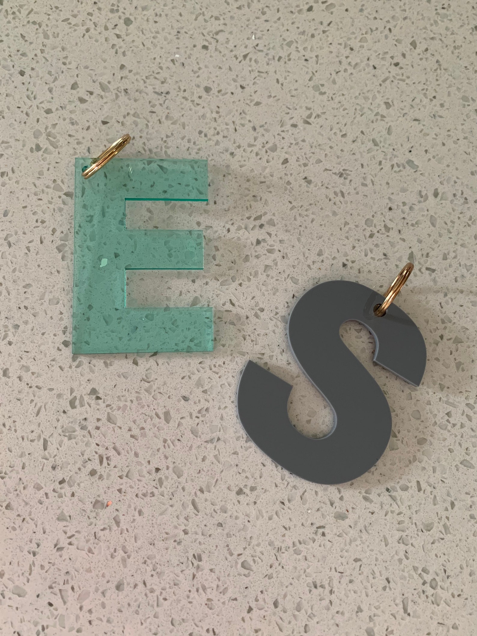 Initial Letter Keychain Acrylic Alphabet Keychain Personalized Initial ...