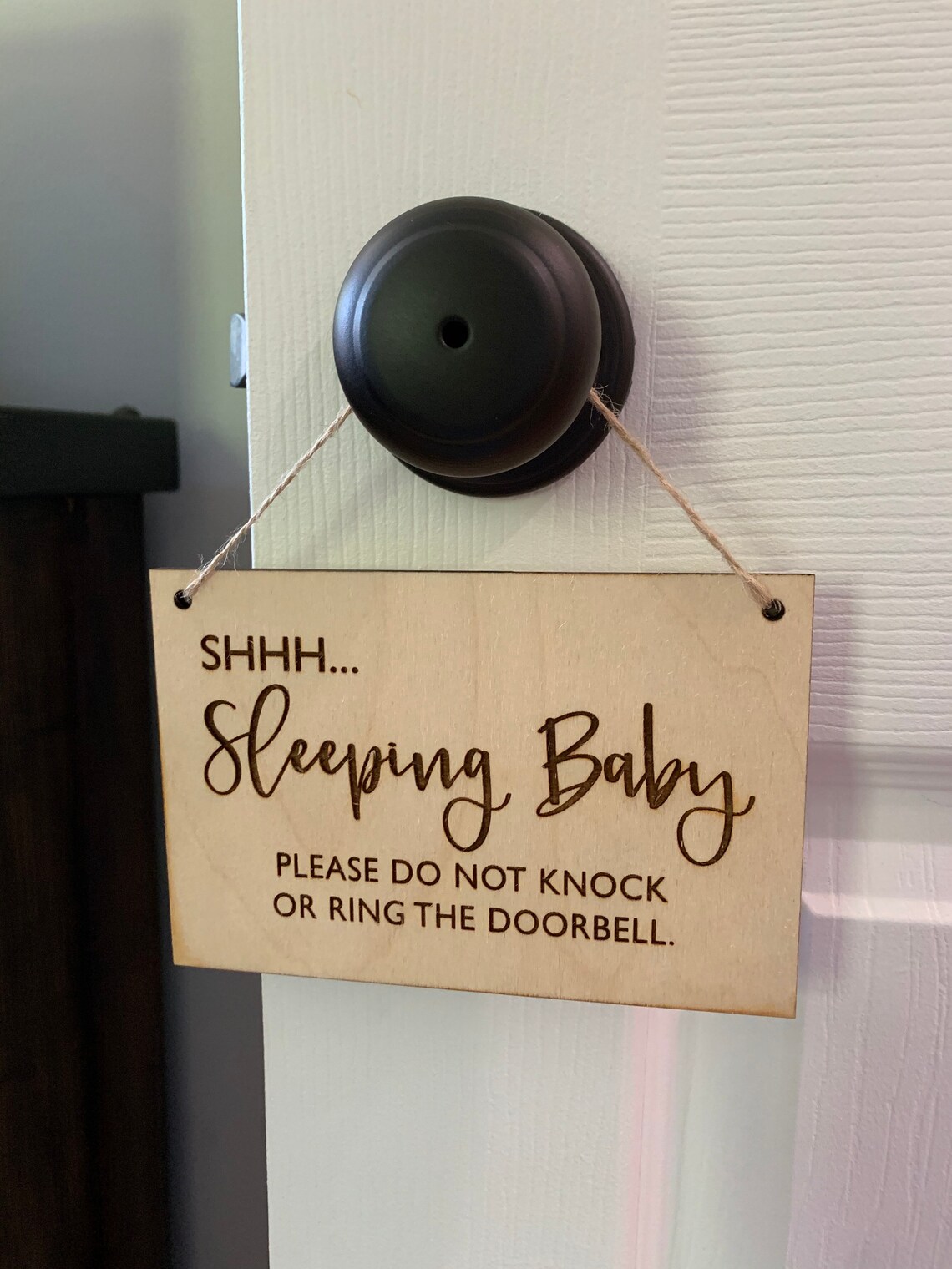 Baby Sleeping Sign Sleeping Baby Door Hanger Baby Door - Etsy