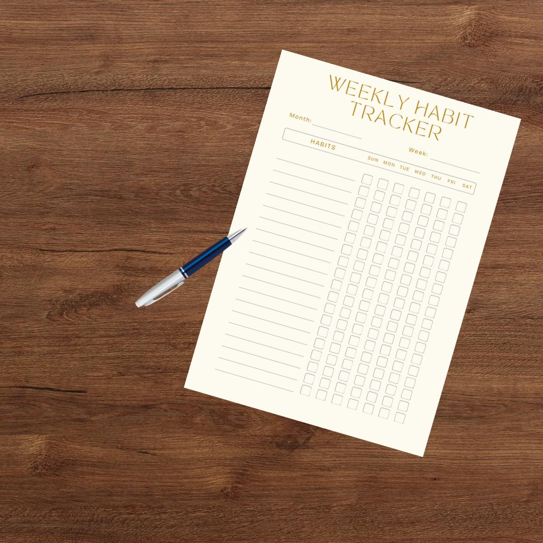 Weekly Habit Tracker | Undated Printable Planner | Digital Download - Etsy