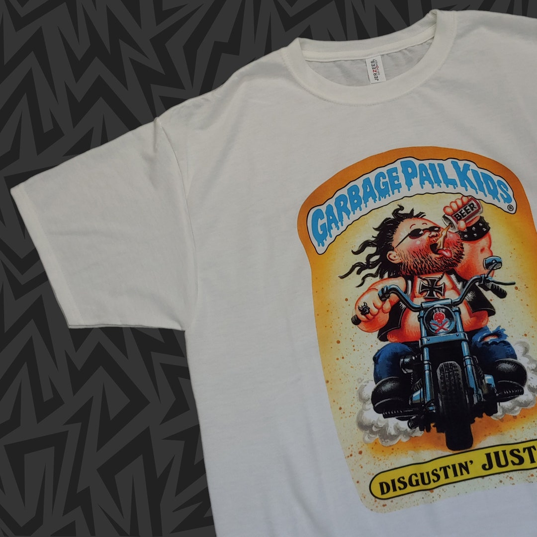 New Garbage Pail Kids T-shirt DISGUSTIN' JUSTIN Card Series 1 47a GPK ...