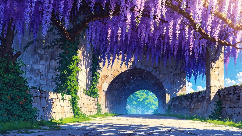 Phantom Wisteria Castle Desktop Wallpapers | Gothic Fantasy Bundle ...