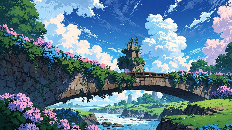 Phantom Hydrangea Garden Desktop Wallpapers | Ethereal Floral Fantasy ...