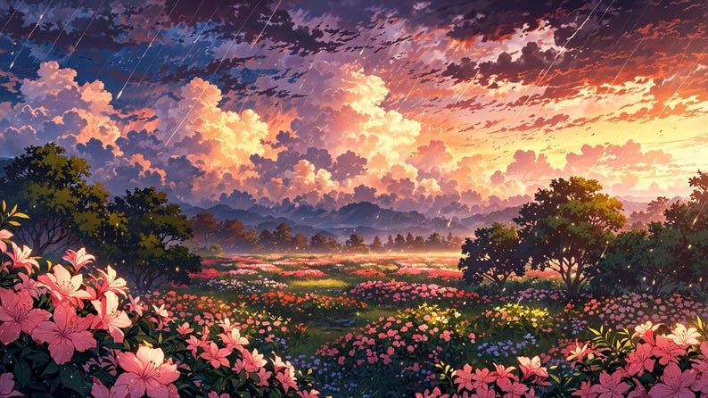 33 Cherry Blossom Azalea Wallpapers | Botanical Spring Rain Bundle ...