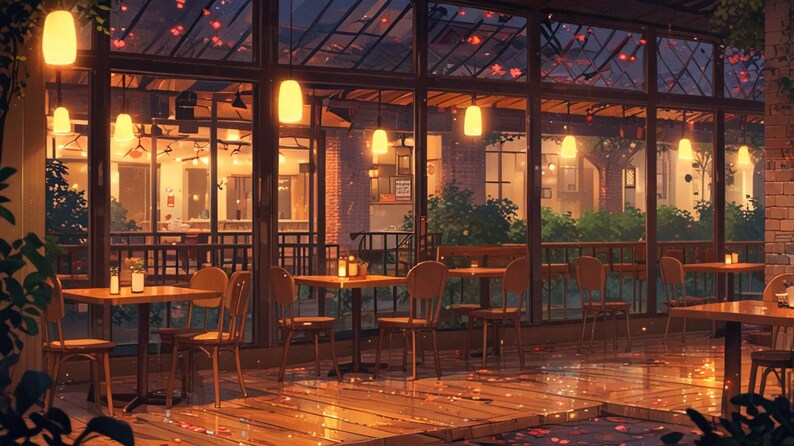Dark Academia Cafe Wallpaper Bundle | Botanical Cherry Blossom Ambiance ...