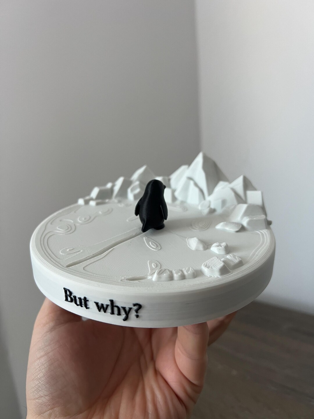 Nihilist Penguin Diorama | Existential Humor Sculpture | Meme Desk ...