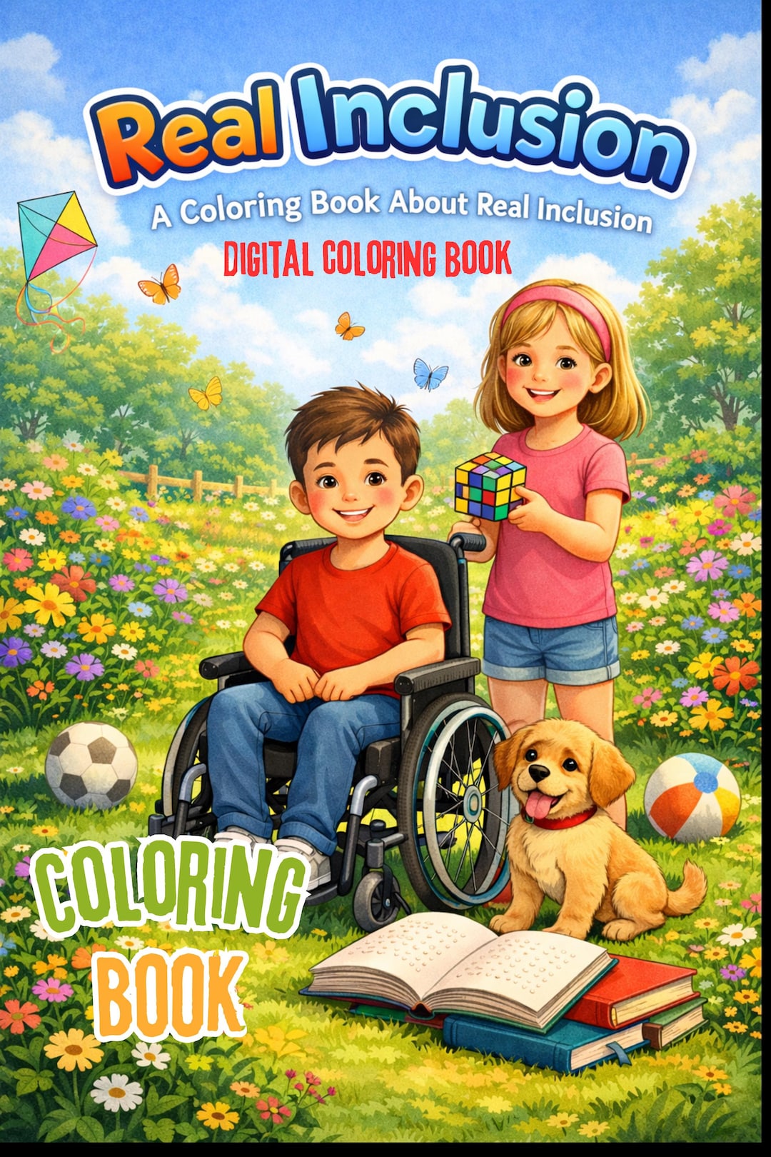 Coloring Book Printable, Inclusive Kids Special Needs Coloring Pages ...