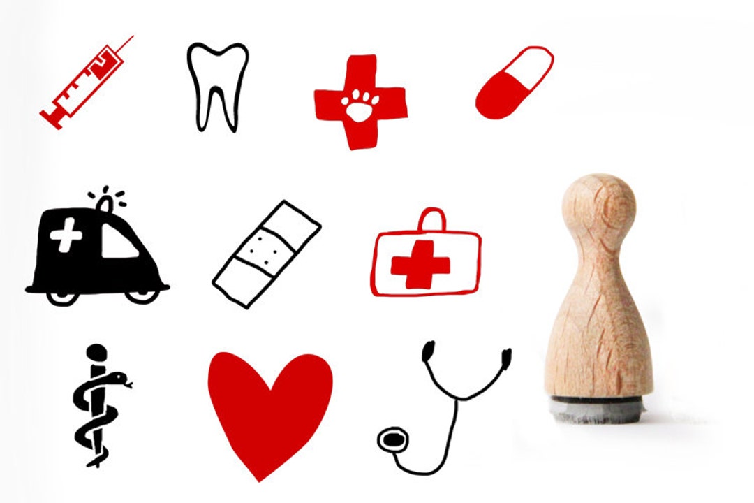 Tiny Rubber Stamp Doctor, Illness Rubber Stamp, Injection Rubber Stamp ...