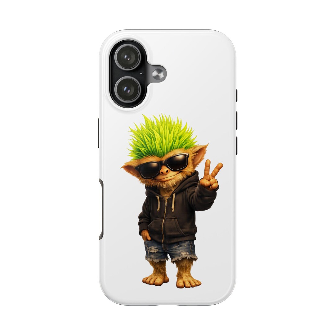 Green-haired Troll With Sunglasses Tough Phone Case - Etsy