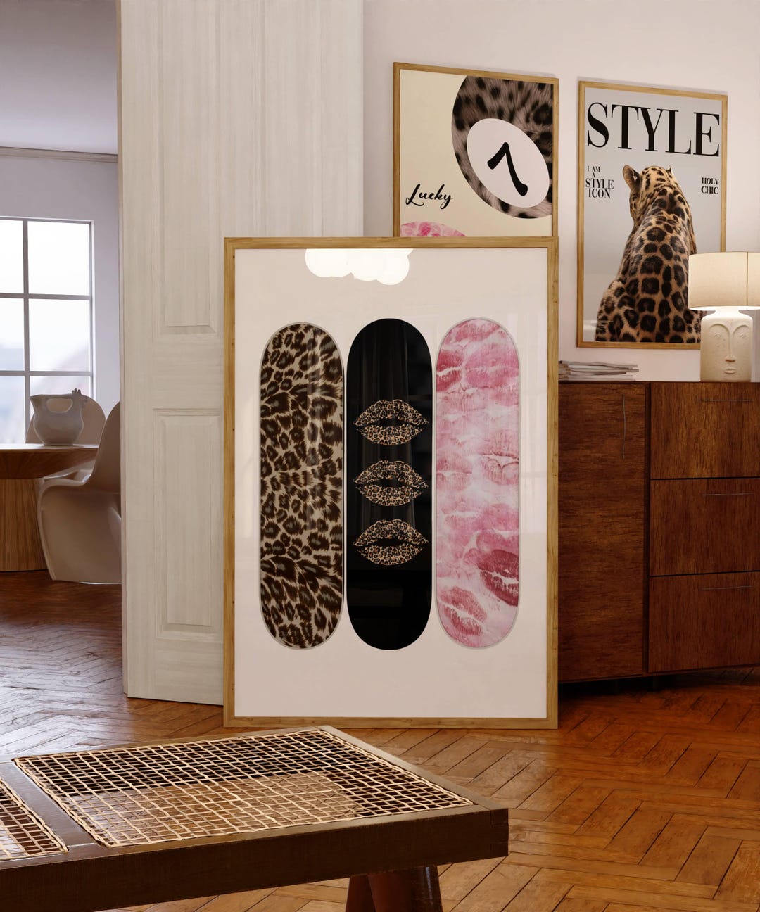Skateboard Leopard Y2K Cheetah Stockholm Wall Art Print Poster ...
