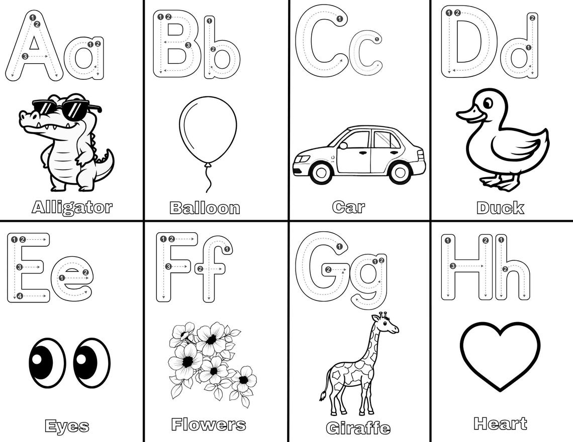 Kids Colouring Flash Cards - Etsy