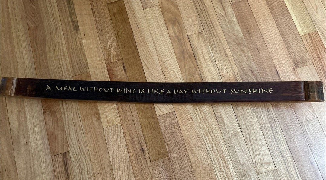 Wine Barrel Stave Sign: Rustic Kitchen Decor, Wine Quote - Etsy
