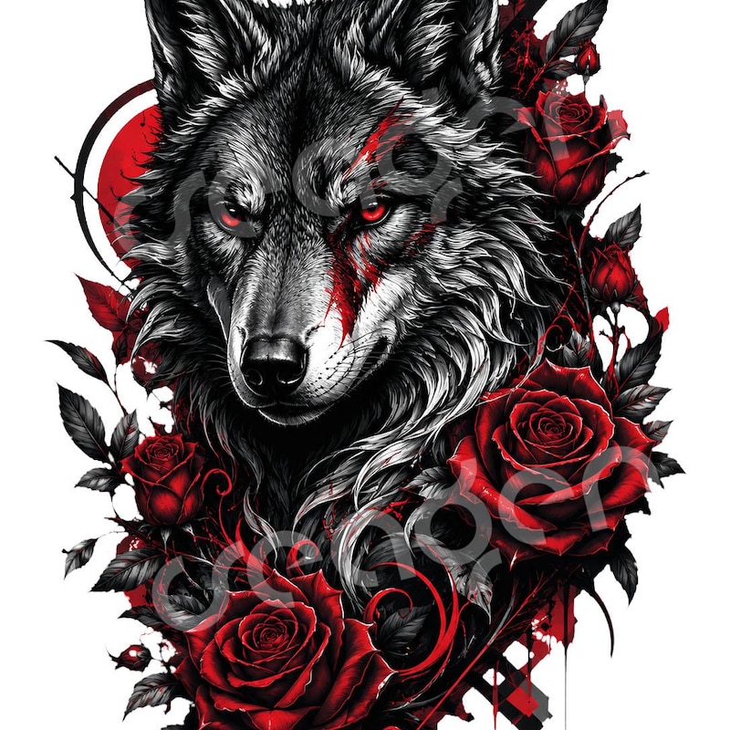 Dark Wolf Art - Etsy