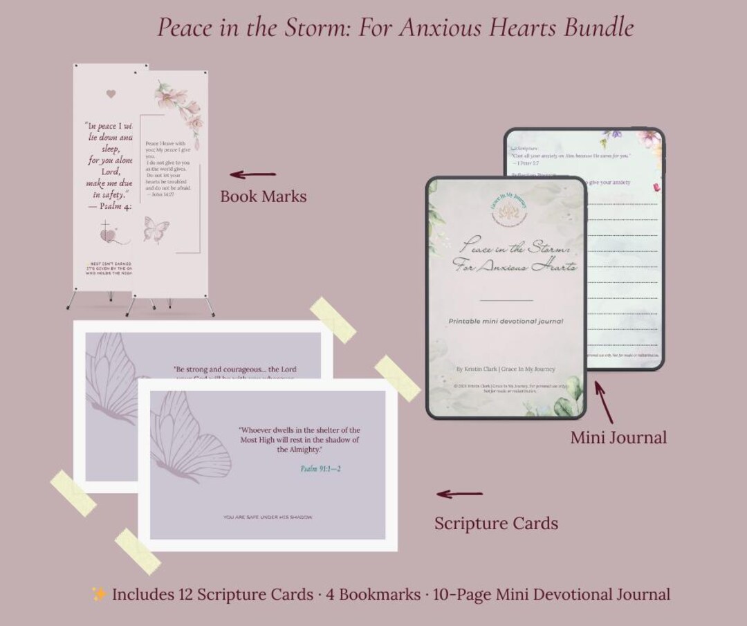Peace in the Storm | Printable Faith Bundle for Anxiety – Scripture ...
