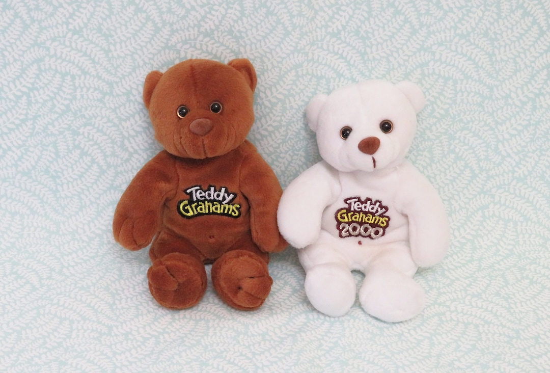 Vintage Teddy Grahams Bear Teddy Bears, Set of 2, White Millenium Bear ...