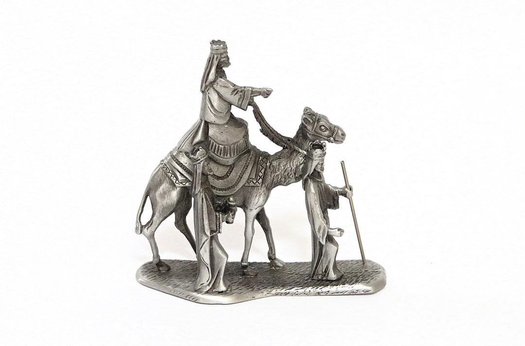 Vintage Pewter 3 Wise Men Figurine, 3 Kings With Camel, CREED Pewter ...