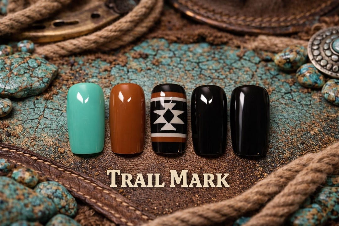 Trail Mark | Western Press-on Nails - Etsy