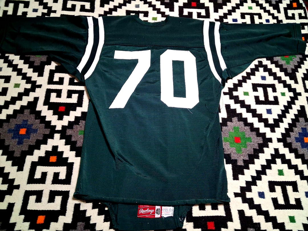 Vintage 1950s / 60s Heavy Dureen # 70 Game Worn High School Football ...