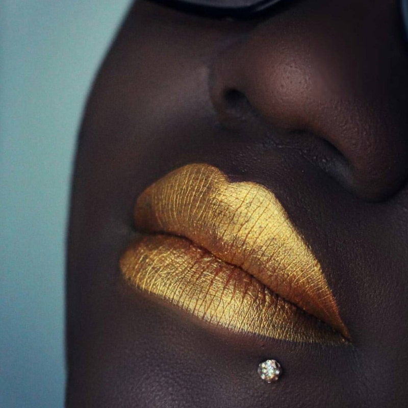 Gold Lipstick - Etsy