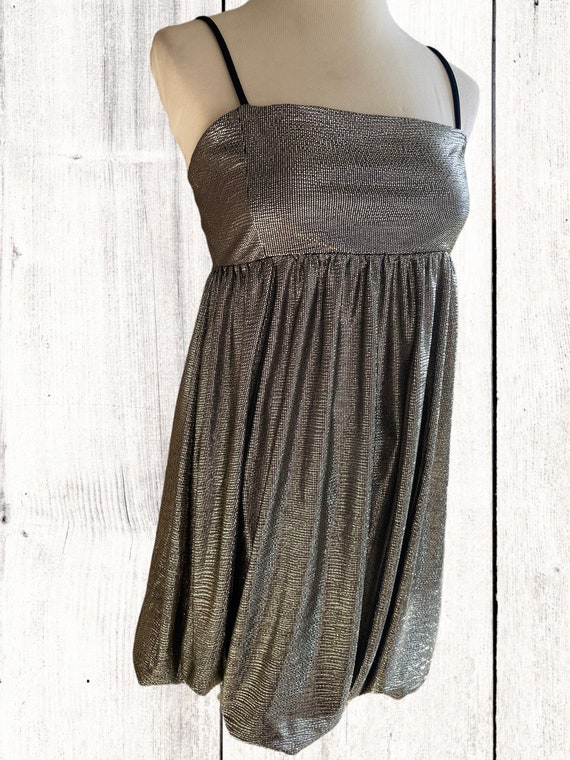 Metallic Gold Tube Top Mini Dress - Gem