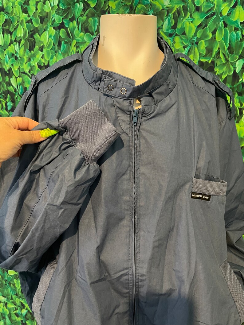 Vintage 80s Members Only Navy Blue Bomber Jacket, Mens Size 5X - Etsy