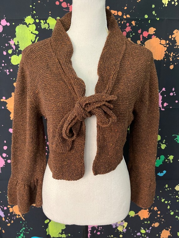 Early 2000s Y2K Armand & Alba Brown Open Front with T… - Gem