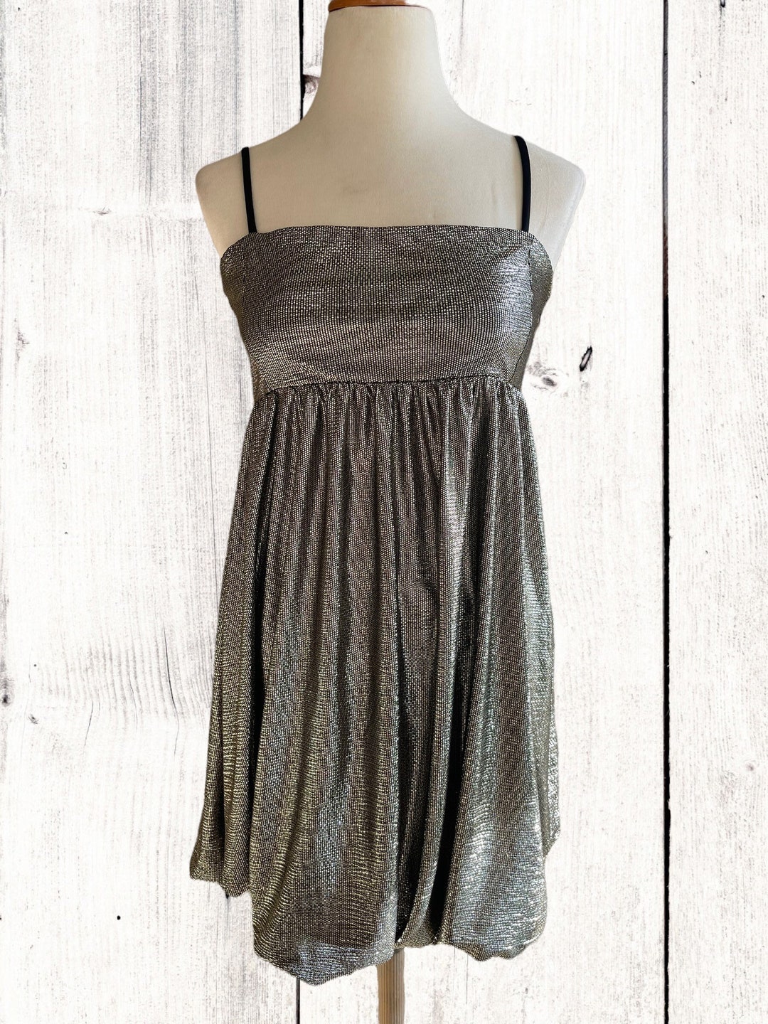 Metallic Gold Tube Top Mini Dress - Etsy