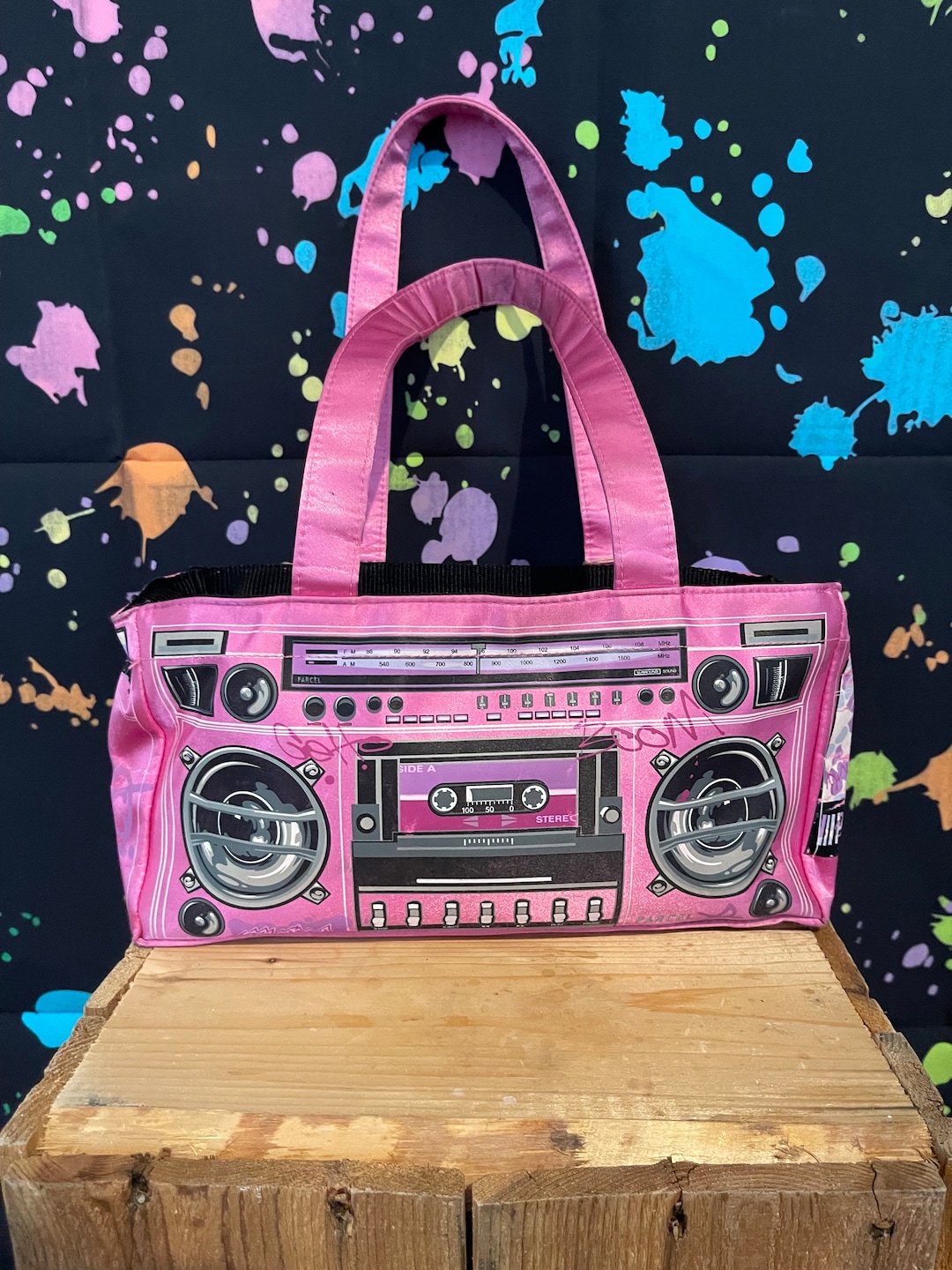 Y2K Early 2000s Hot Pink Boombox Radio Handbag, Radio Purse - Etsy