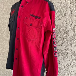 Vintage Dodge Ram Rodeo Series Embroidered Red and Black Long Sleeve ...