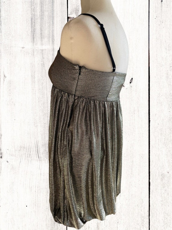 Metallic Gold Tube Top Mini Dress - Gem