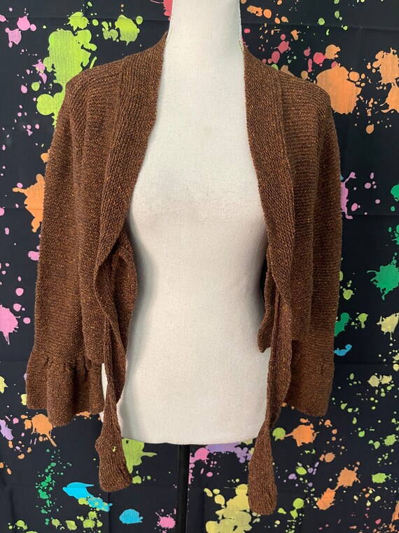 Early 2000s Y2K Armand & Alba Brown Open Front with T… - Gem