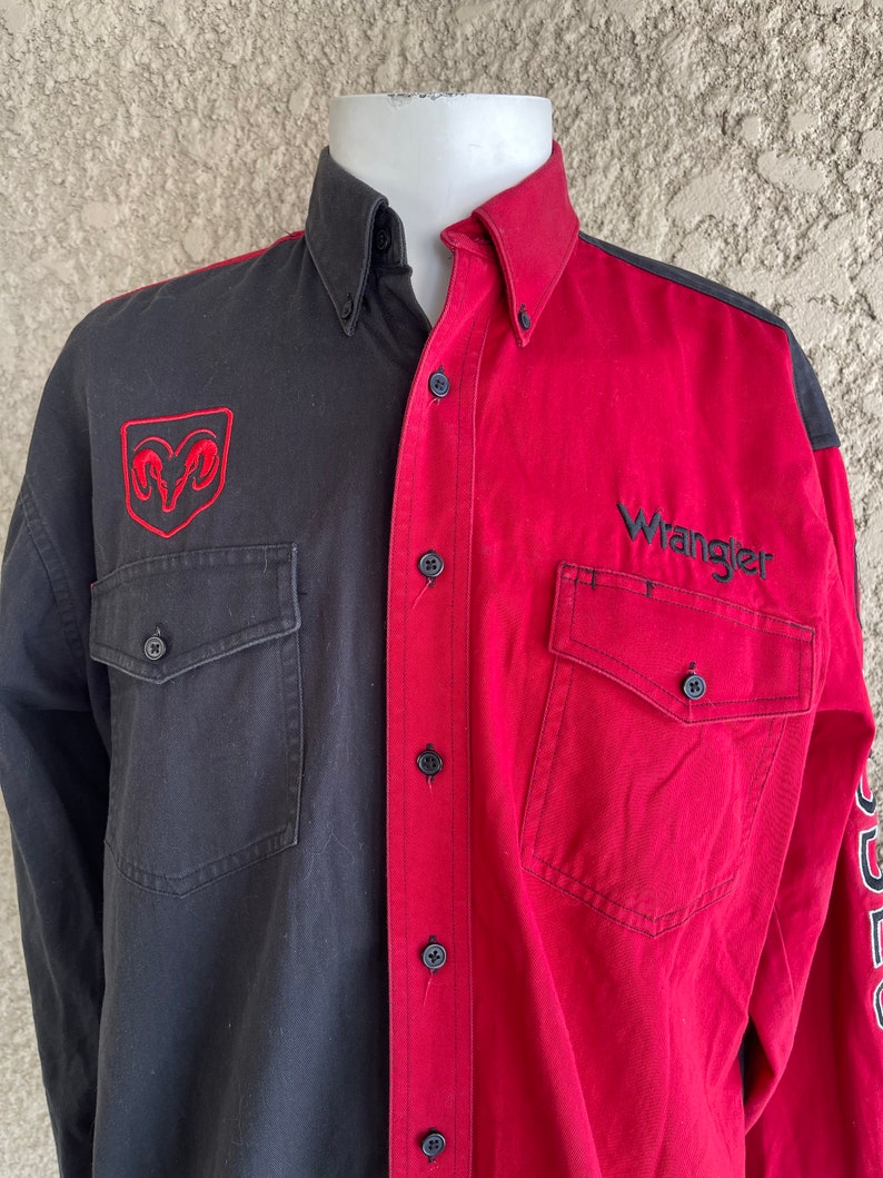 Vintage Dodge Ram Rodeo Series Embroidered Red and Black Long - Etsy