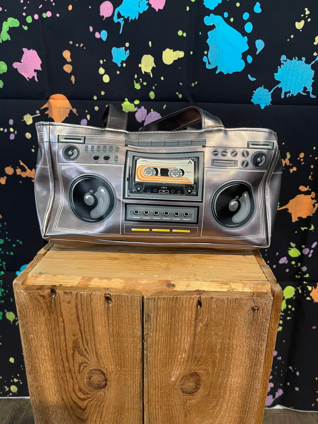 Y2K Early 2000s Metallic Silver Boombox Radio Handbag, Radio Purse - Etsy