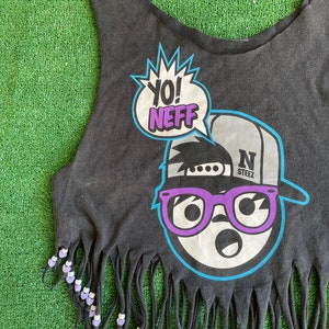Yo Neff Fun Beaded Fringed Hand-cut Shirt, Women's Size Large - Etsy