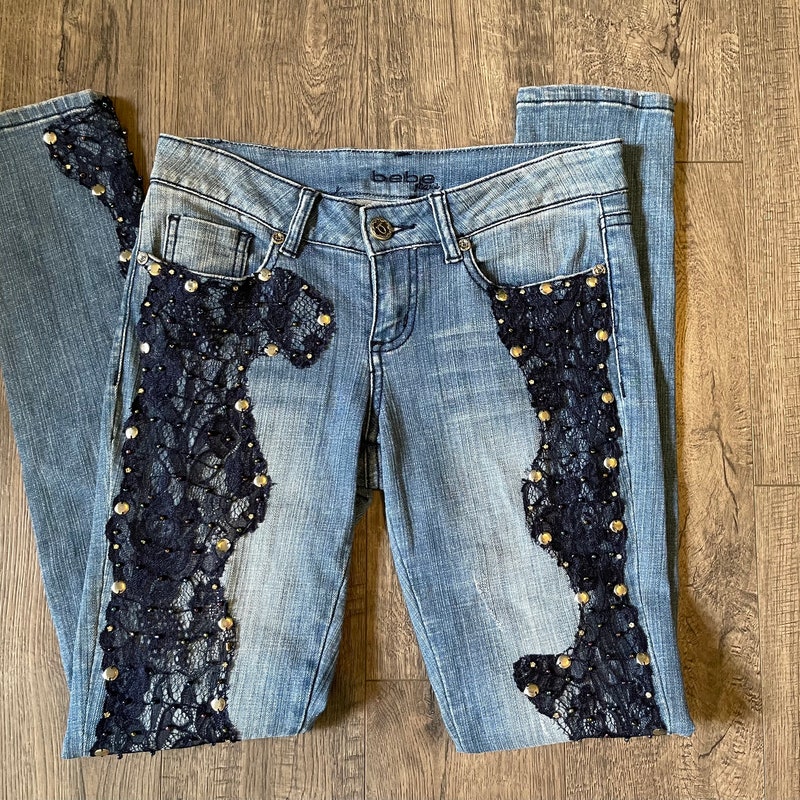 Embellished Jeans - Etsy
