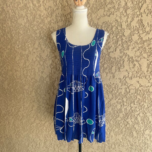 Fish Print Dress - Etsy