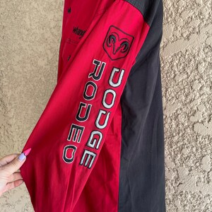 Vintage Dodge Ram Rodeo Series Embroidered Red and Black Long Sleeve ...