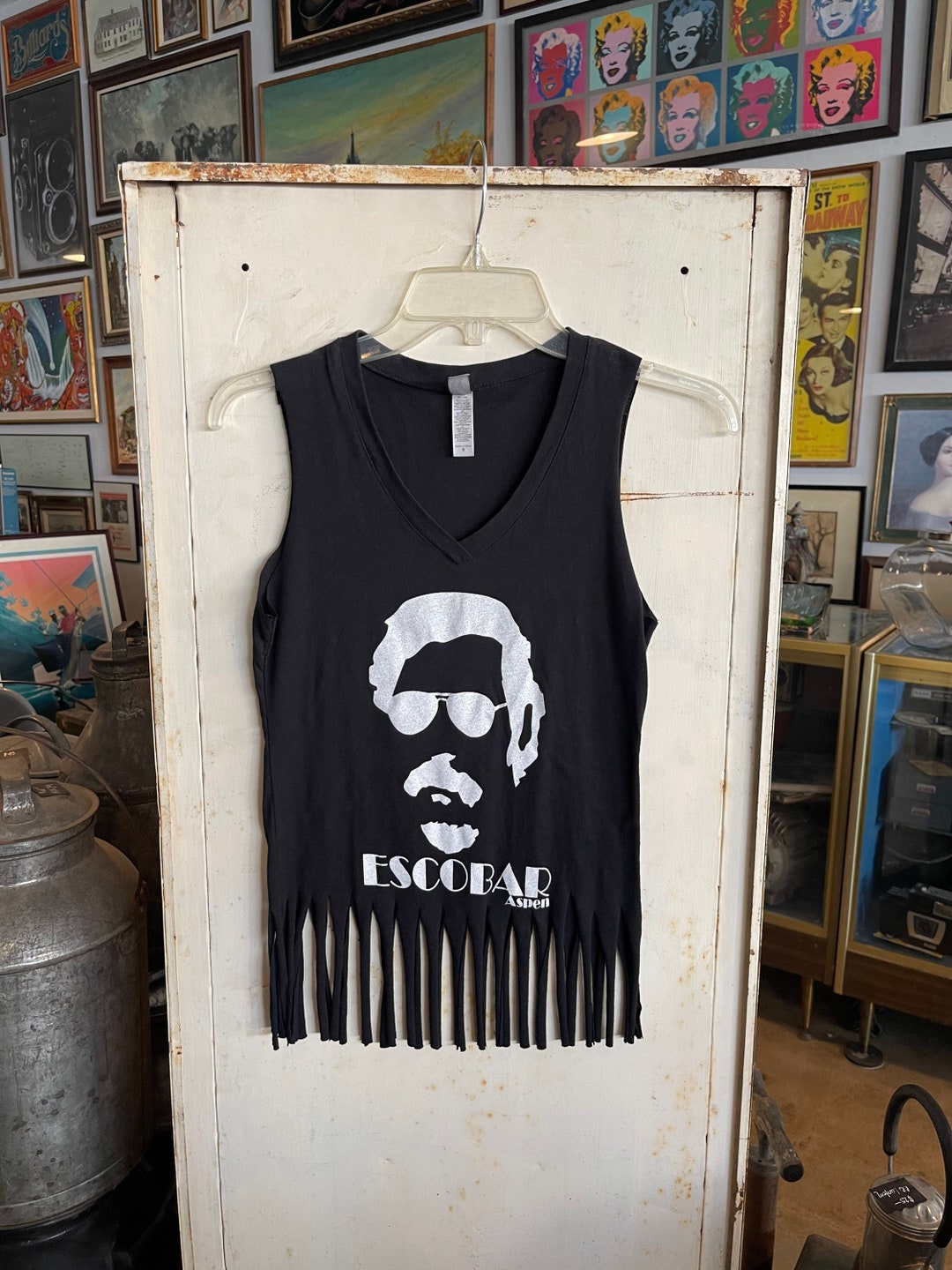 Pablo Escobar Fringed Hand Cut T-shirt Pablo Escobar T-shirt - Etsy