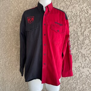 Vintage Dodge Ram Rodeo Series Embroidered Red and Black Long Sleeve ...