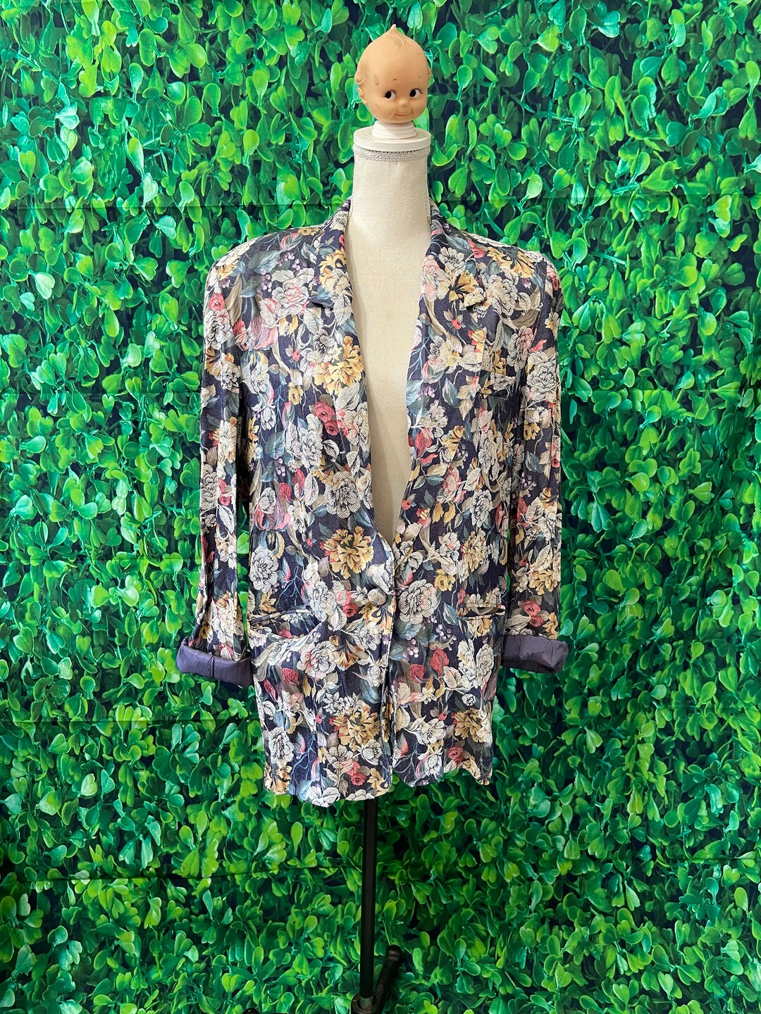 Vintage 80s San Moire Floral Tapestry Blazer Jacket, Made in the USA ...
