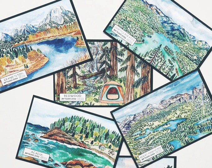 National Parks Post Card Pack - Etsy