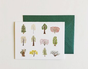 Tree greeting cards | Etsy