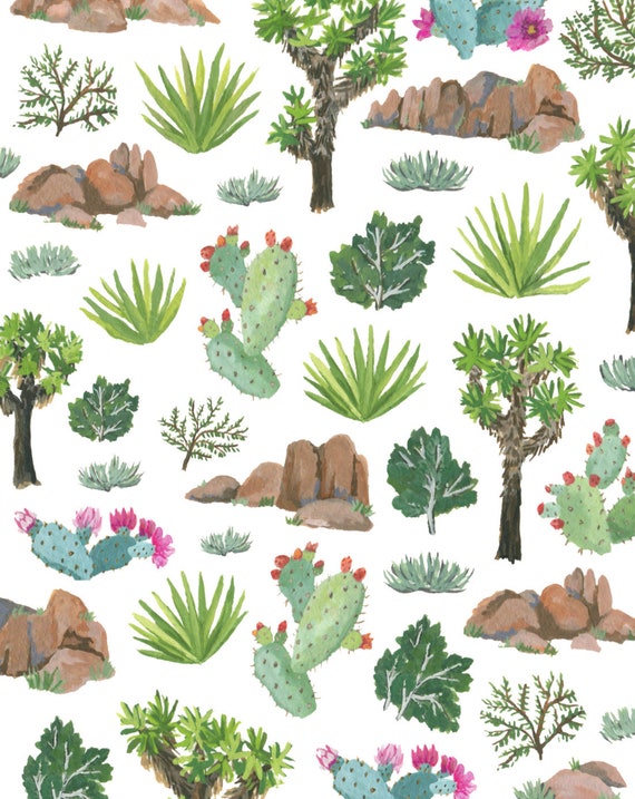 Joshua Tree Pattern Print | Etsy