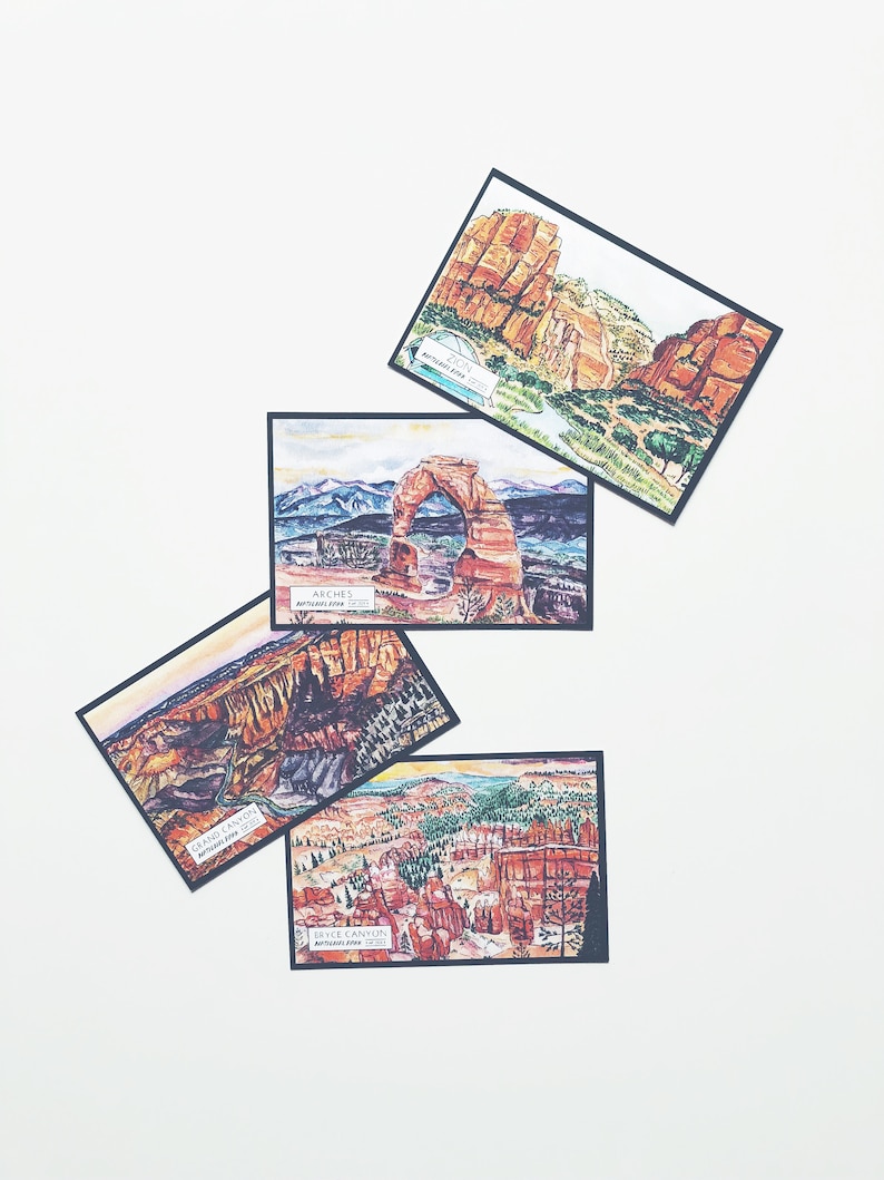 National Parks Post Card Pack - Etsy